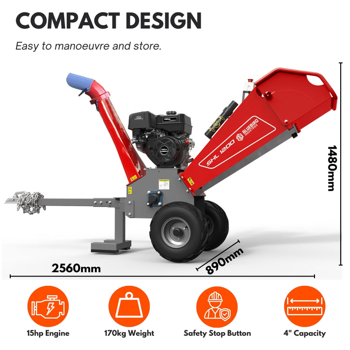 Bluebird 4" (10cm) Wood Chipper – Tracmaster Ltd