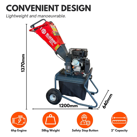 Bluebird 2" (6cm) Wood Chipper – Tracmaster Ltd